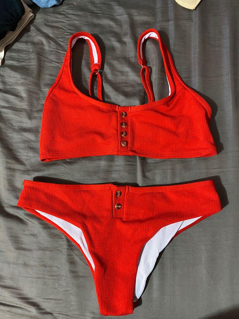 Red Bikini, Women's Fashion, Swimwear, Bikinis & Swimsuits on Carousell