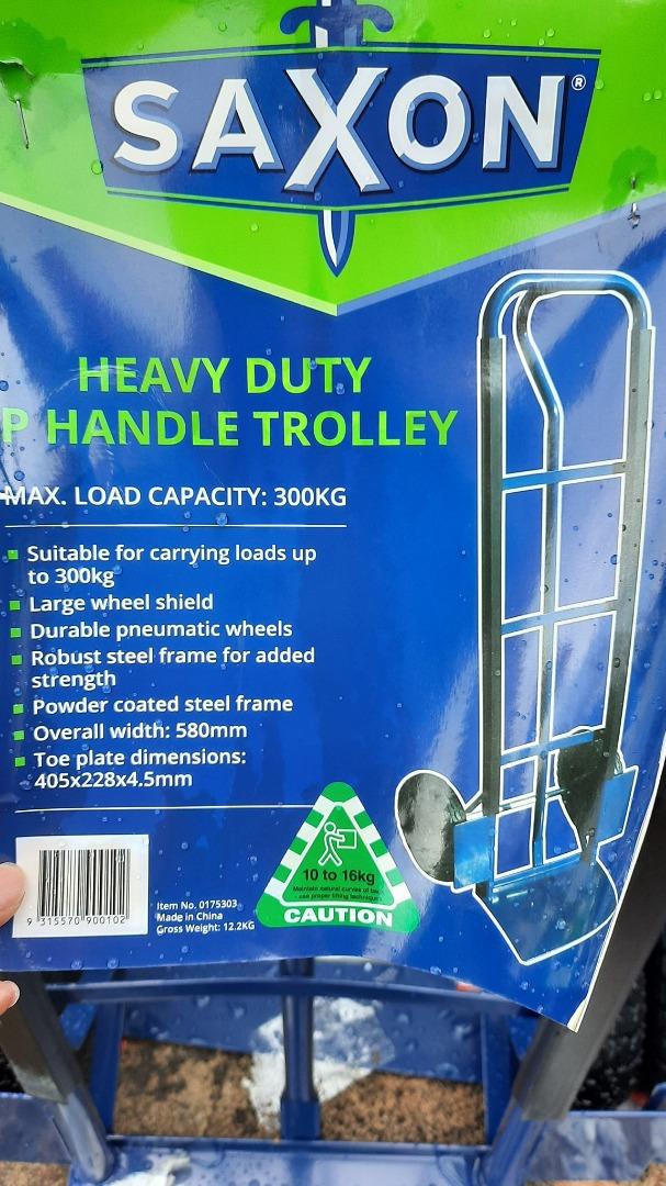 Saxon Heavy Duty P Handle Hand Trolley, Furniture & Home Living, Home ...