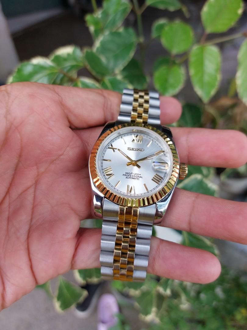 SeikoLex Custom Build 'Datejust Homage' Two-Toned Automatic Watch ...