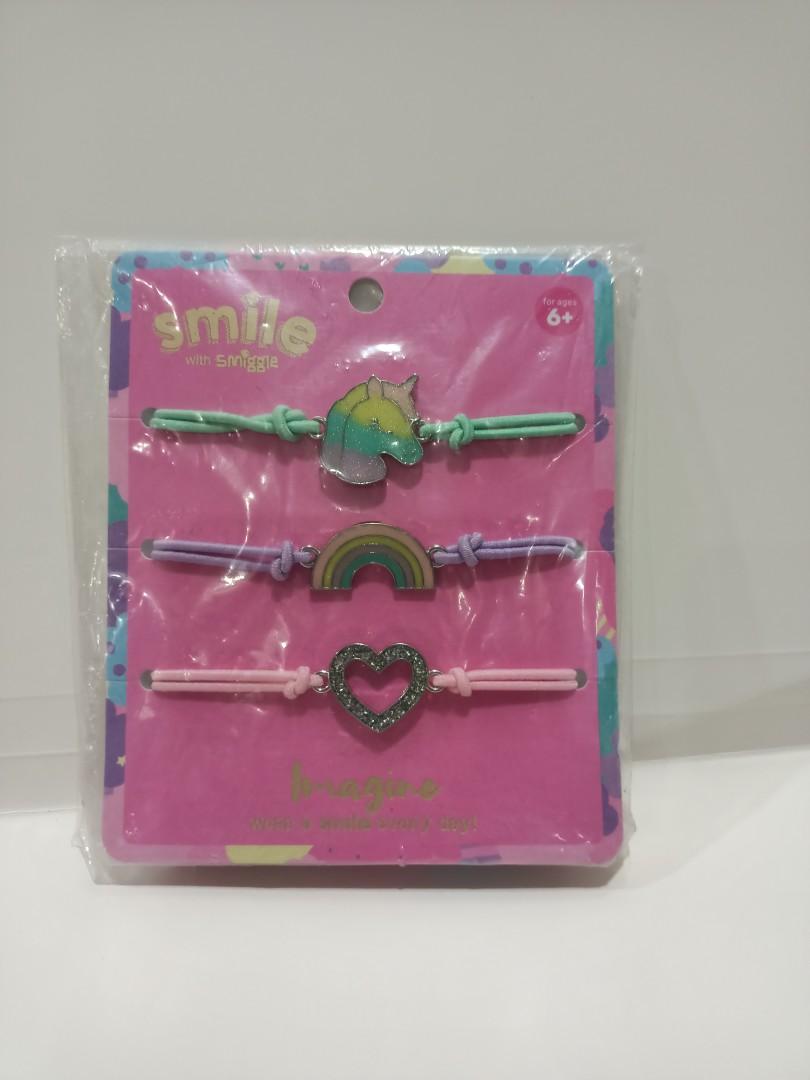 Smiggle Original Rainbow Hearts Friendship Bracelets, Women's Fashion ...