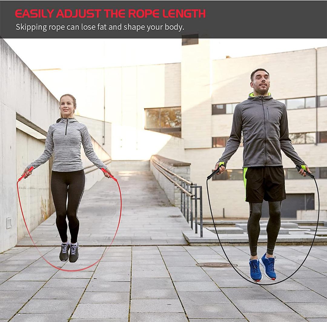 Speed Skipping Rope PVC Fitness Weight Loss Portable Jump Unisex ...