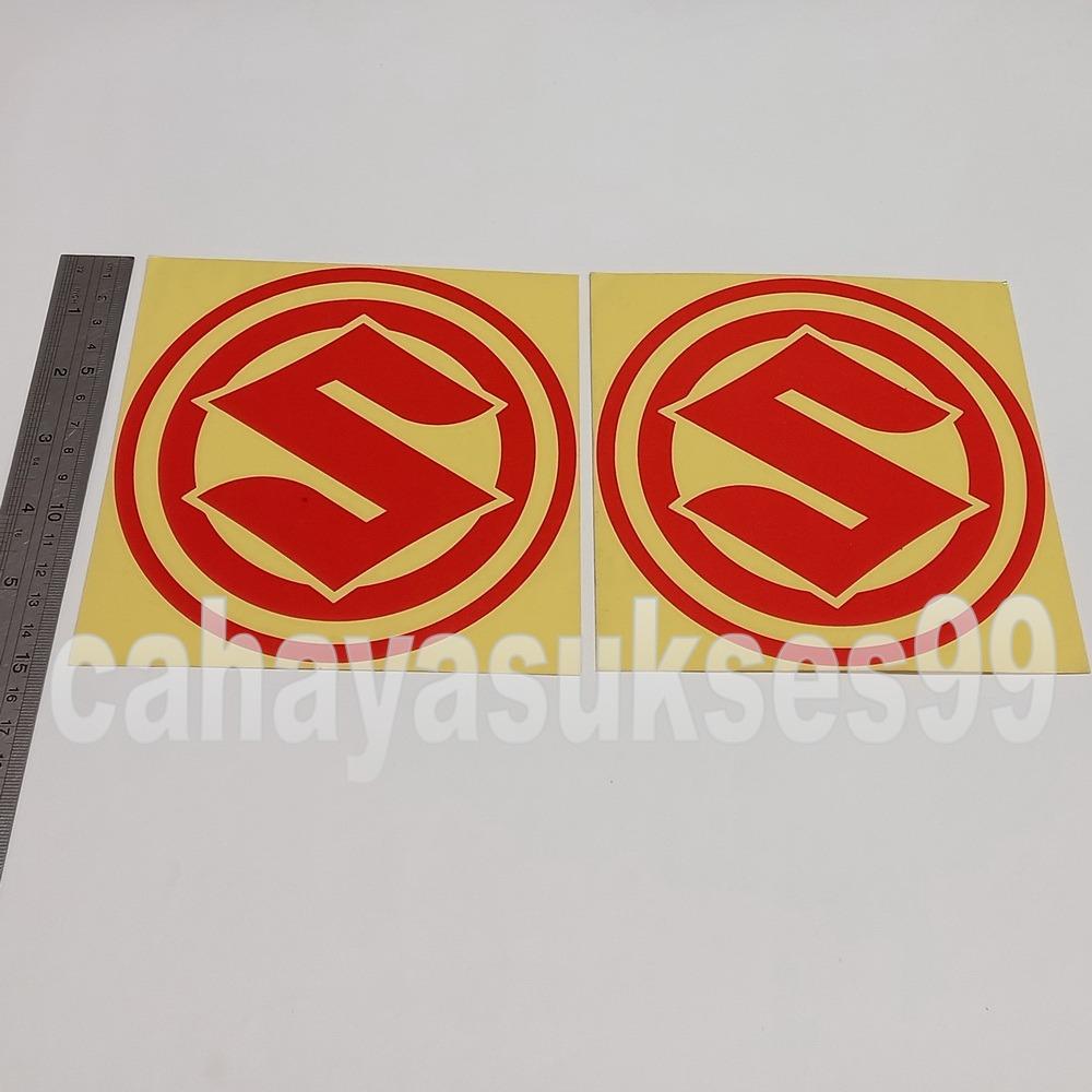 Sticker SUZUKI Bulat 15cm Merah Reflective Cutting Sticker Body Motor ...
