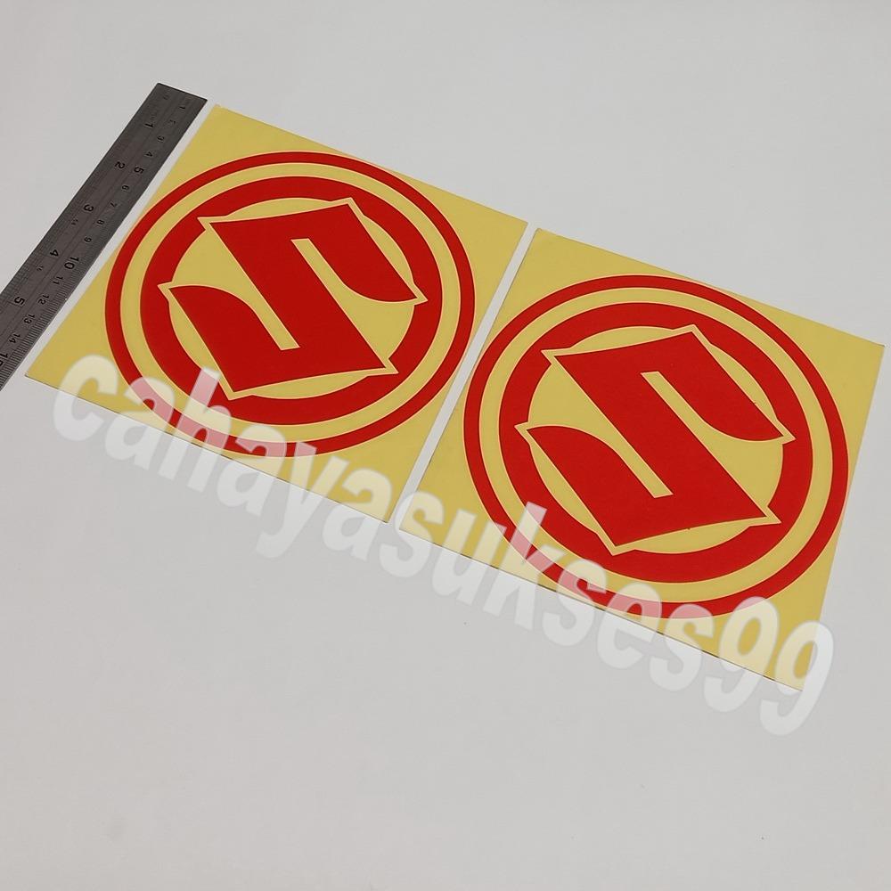 Sticker SUZUKI Bulat 15cm Merah Reflective Cutting Sticker Body Motor ...