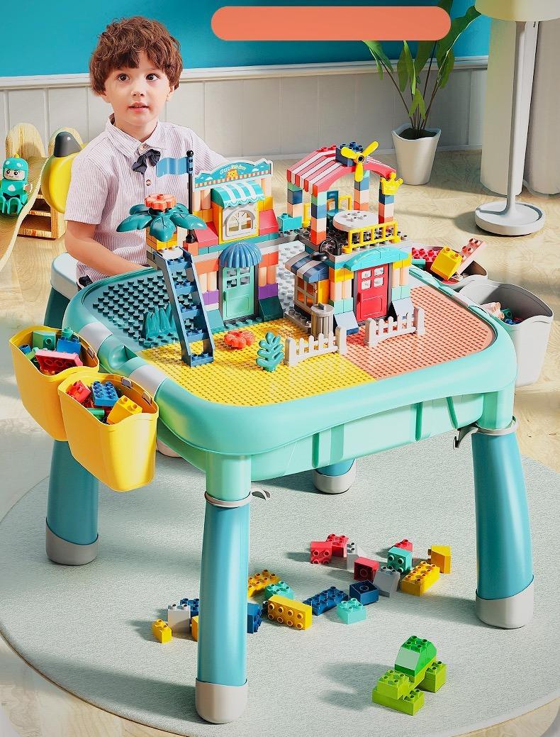 Table Set with lego blocks, Babies & Kids, Baby Nursery & Kids ...