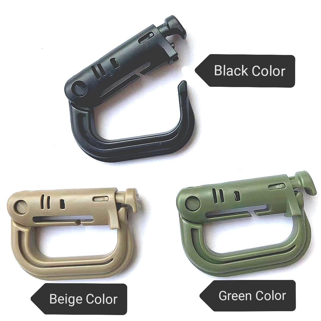 Tactical Molle System Key ring Mount Carabiner D Locking for backpack ...