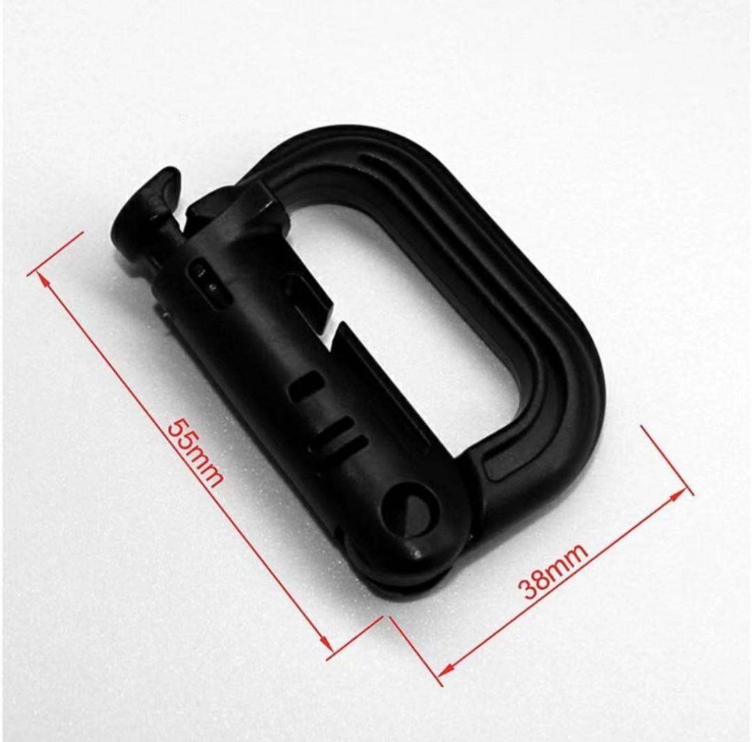 Tactical Molle System Key ring Mount Carabiner D Locking for backpack ...