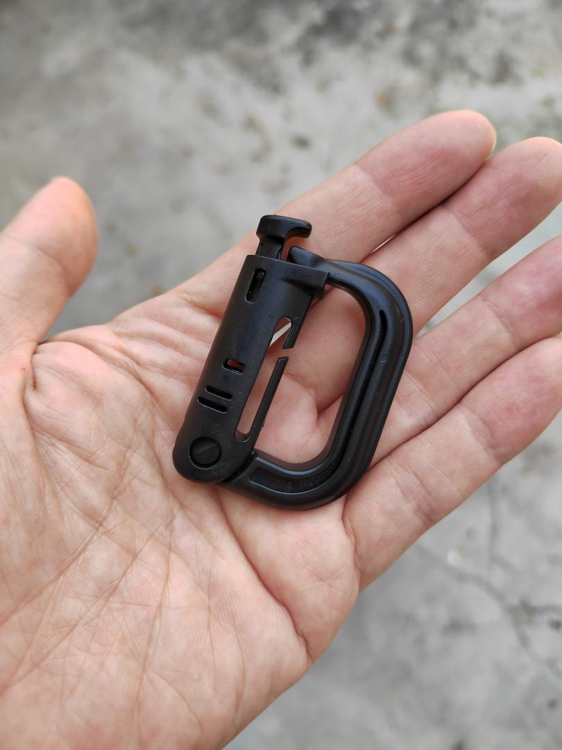 Tactical Molle System Key ring Mount Carabiner D Locking for backpack ...