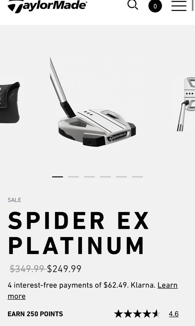 TaylorMade Spider EX Platinum putter for sale, Sports Equipment, Sports ...