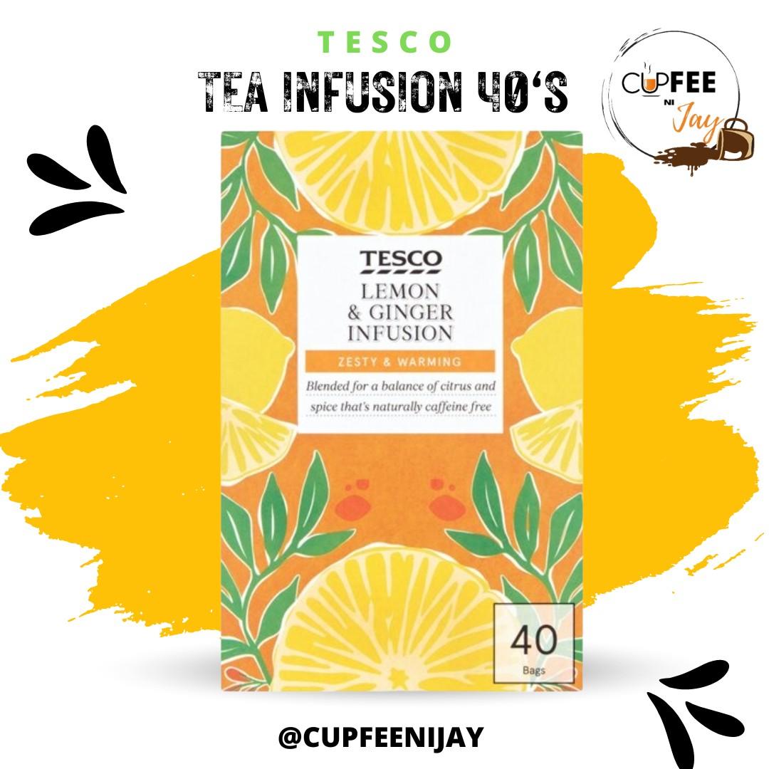 TESCO TEA INFUSION LEMON N GINGER 40'S, Food & Drinks, Beverages on ...