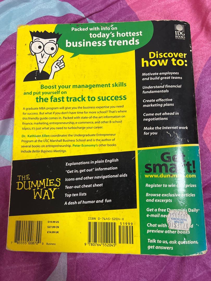 The Complete MBA for dummies, Hobbies & Toys, Books & Magazines ...