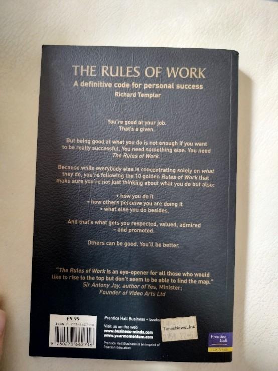 The rule of work, Hobbies & Toys, Books & Magazines, Fiction & Non ...