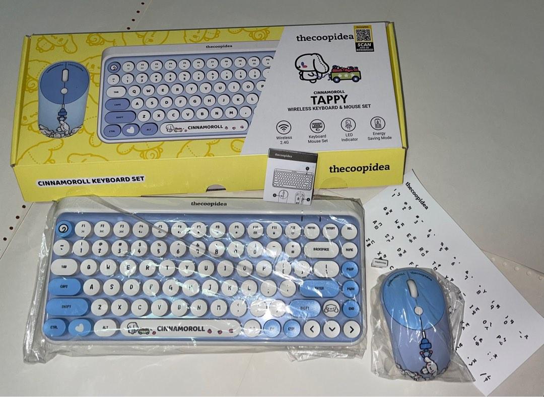 Thecoopidea Sanrio Cinnamoroll Tappy Keyboard & Mouse wireless set 2 ...
