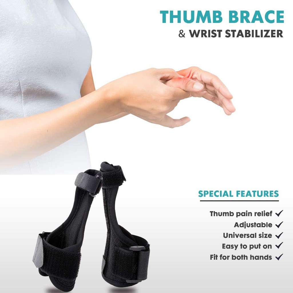 Thumb Brace - Wrist & Thumb Stabilizer Splint - Pain Relief Support for ...
