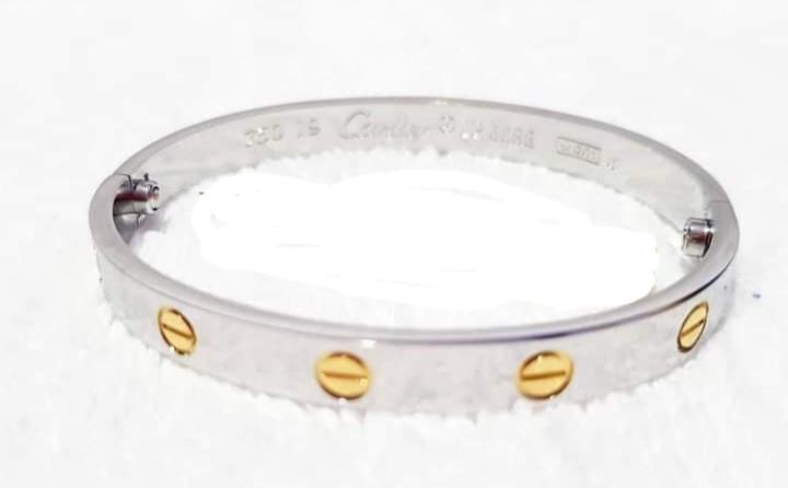 Two Tone Cartier Bangles Unisex/18K Gold Cartier Bangles, Women's ...