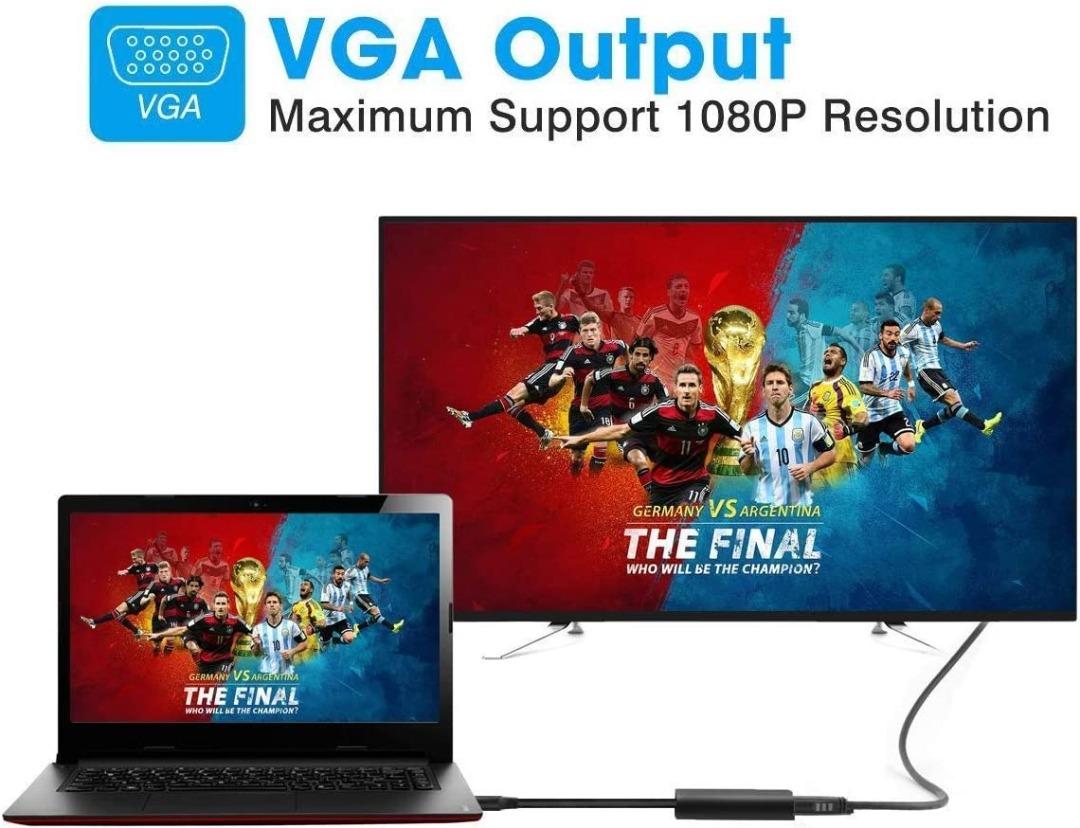 USB to VGA Adapter, Multi-display USB VGA Converter, Up to 1920x1080 ...