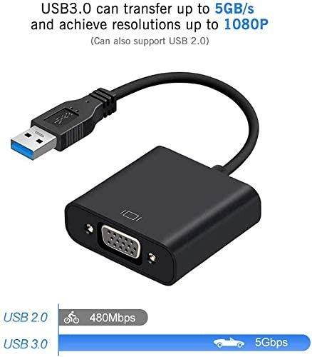 USB to VGA Adapter, Multi-display USB VGA Converter, Up to 1920x1080 ...