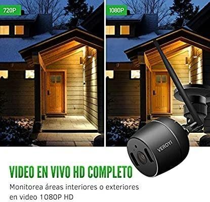 Veroyi Outdoor Security Camera, 1080P WiFi IP Surveillance Home ...