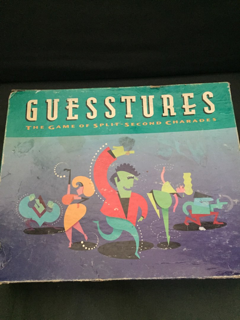 VINTAGE 1990 GUESSTURES CHARADES BOARD GAME, Hobbies & Toys, Toys ...