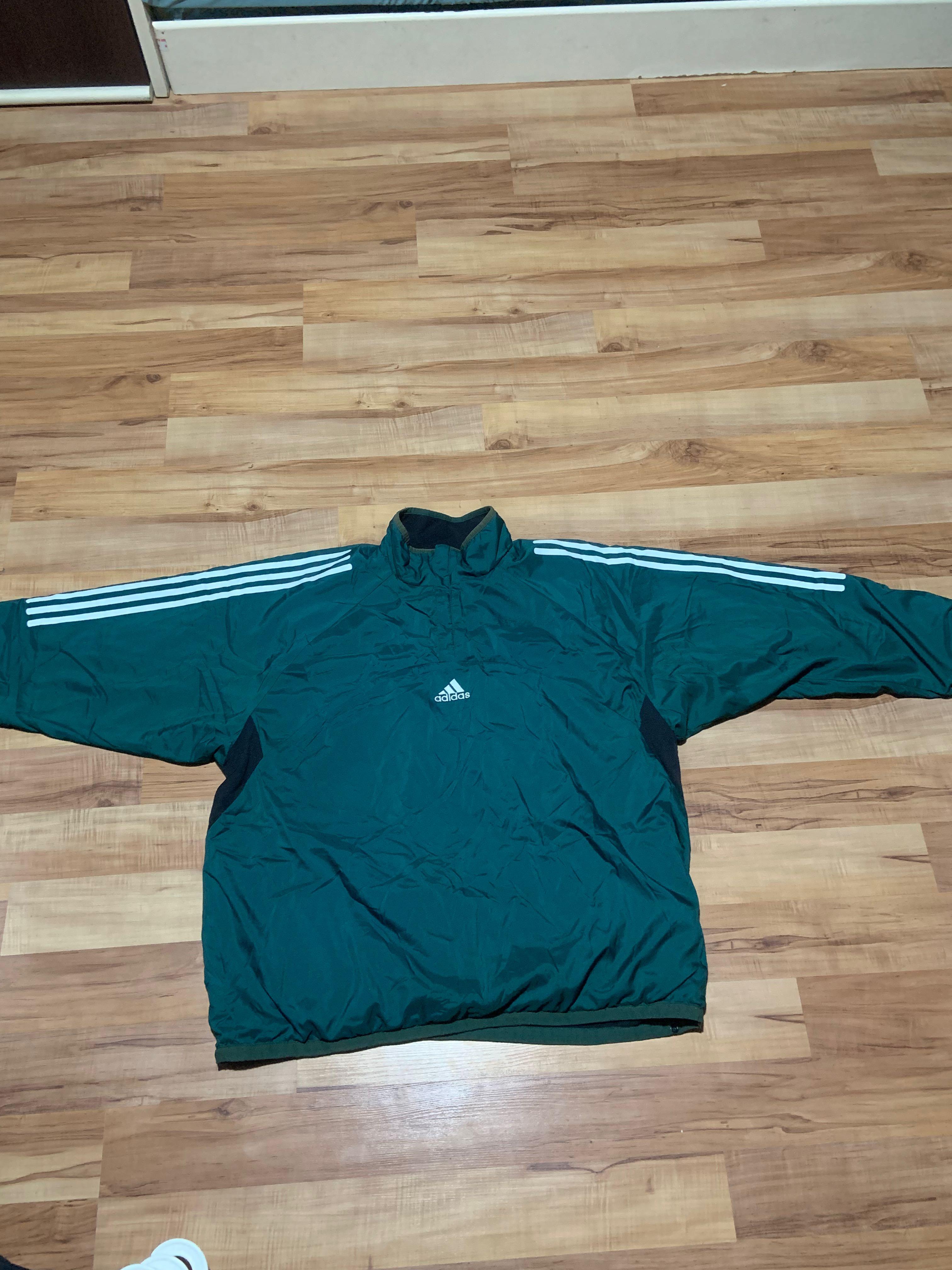 Vintage adidas half zip green jacket, Men's Fashion, Coats, Jackets and ...