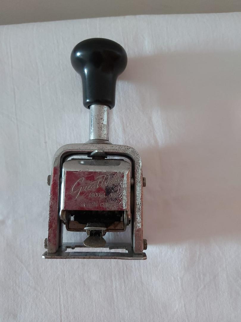 Vintage Max Numbering Machine N-607 & Great Wall Numbering Model 45 ...