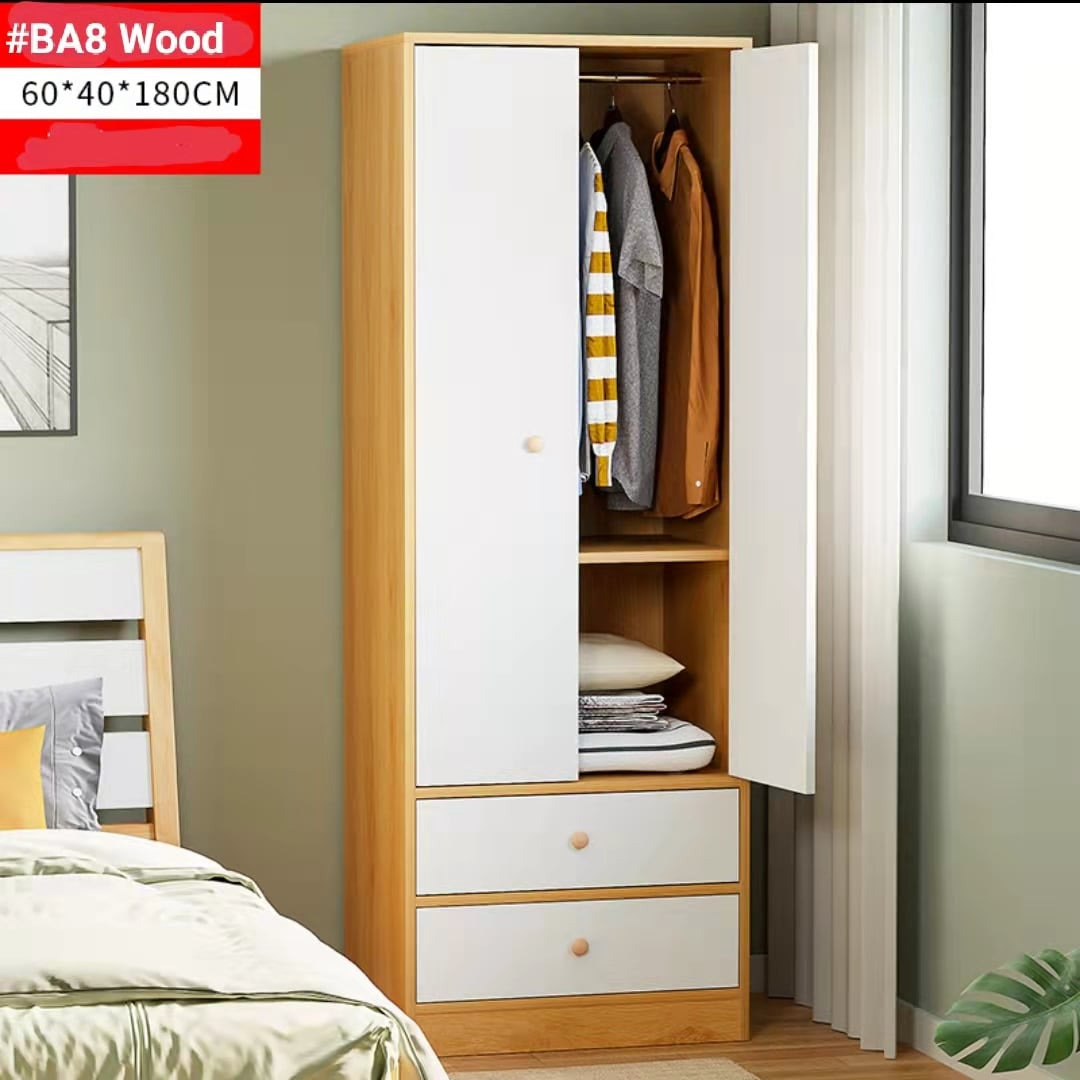 White Cabinet / Slim 2 door closet scandi inspired, Furniture & Home ...