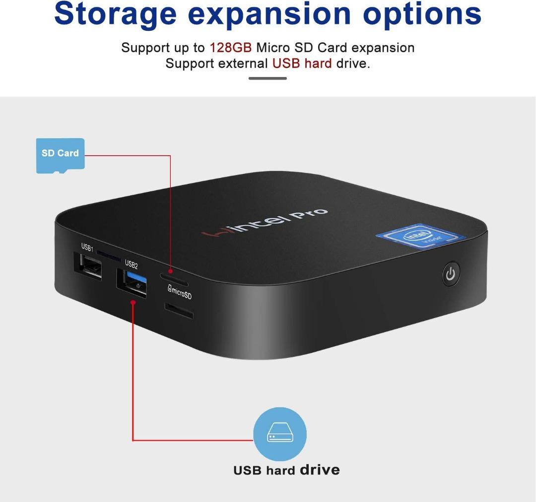 WINTEL Mini PC W8 Pro Intel x5-Z8350 HD, 電腦＆科技, 桌上電腦 - Carousell