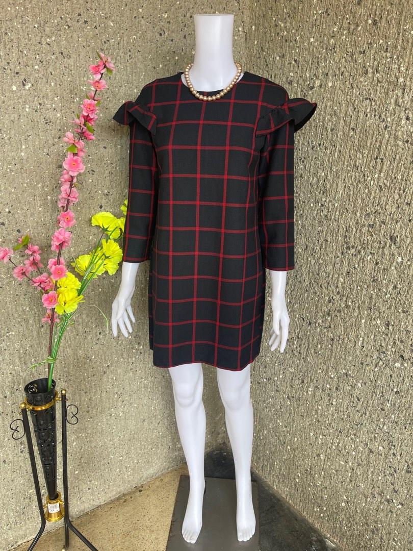 Zara Checkered Dress, Women's Fashion, Dresses & Sets, Dresses on Carousell