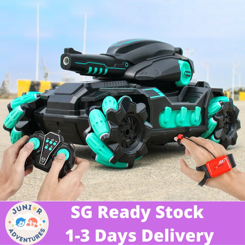 2.4G Electric Watch Remote Control Water Bomb Tank car Stunt ...