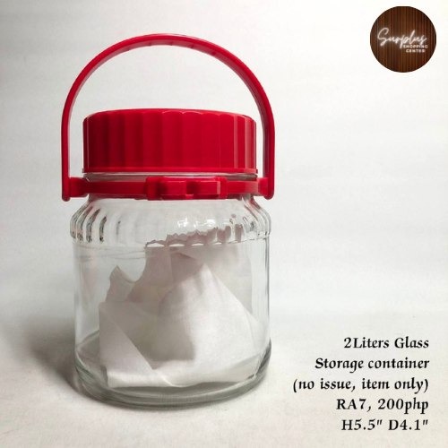 2Liters Glass Storage Container, Furniture & Home Living, Kitchenware ...