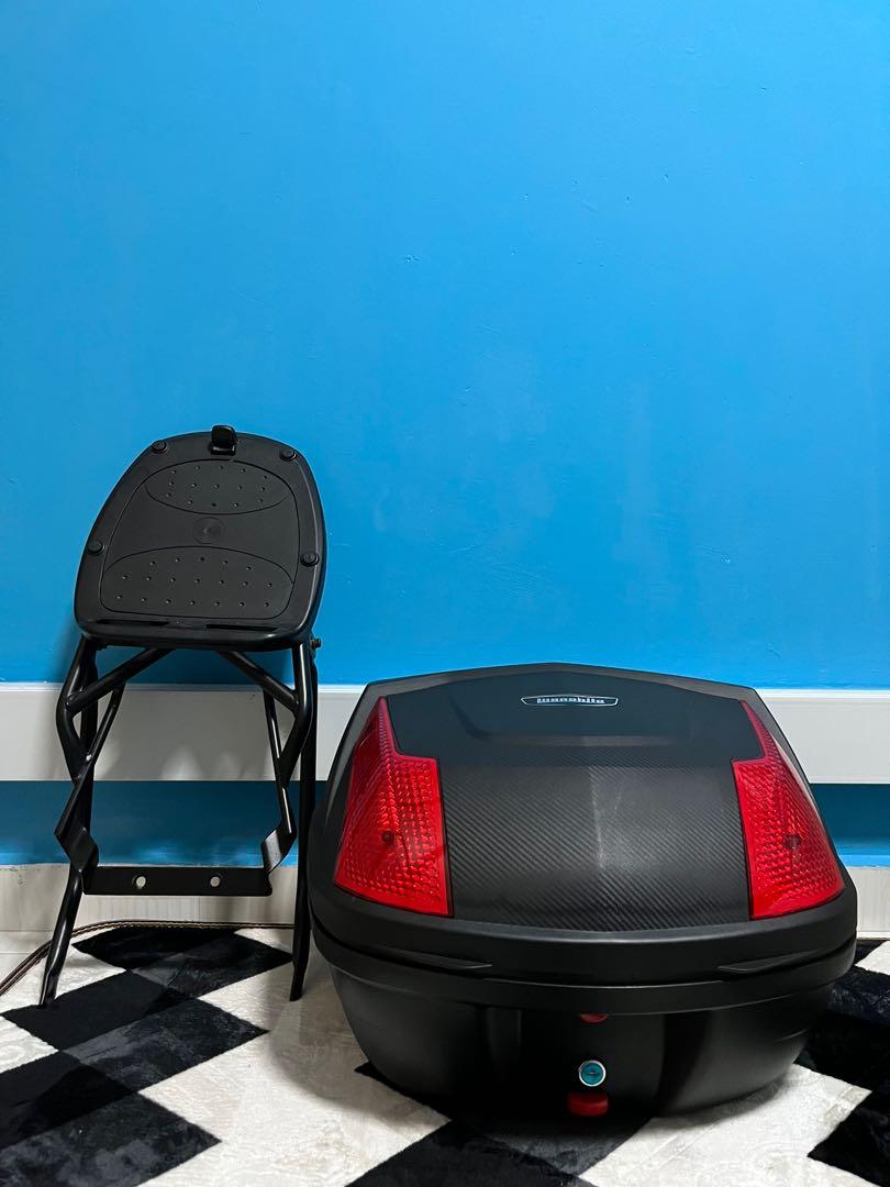 Aerox pillion rack and box, Motorcycles, Motorcycle Accessories on ...