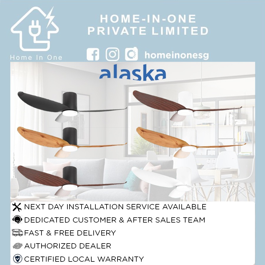 ALASKA FERN III DC MOTOR + 20W LED PANEL + 1 YEAR WARRANTY, Furniture ...