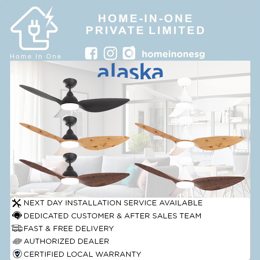 ALASKA OPAL III DC MOTOR + REMOTE CONTROL + 20W LED PANEL, Furniture ...