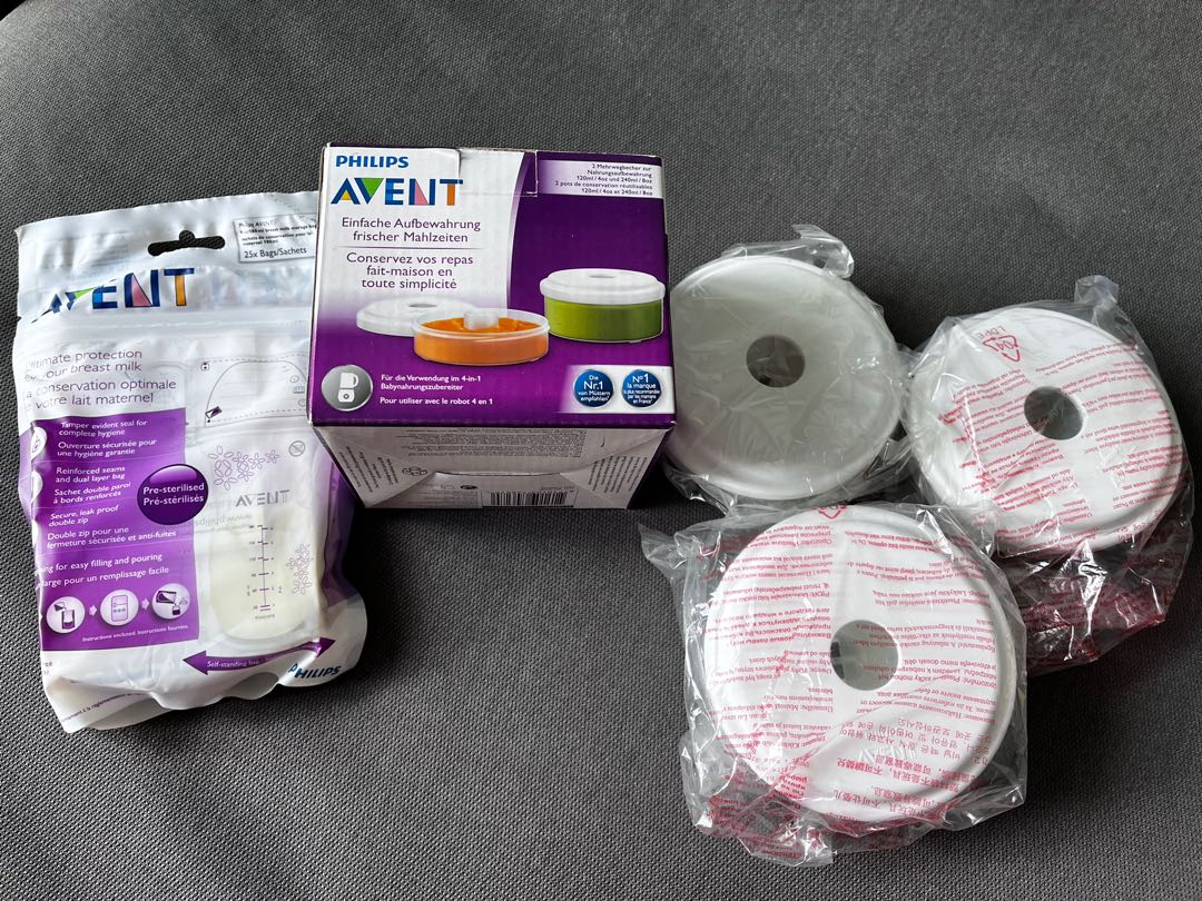 Avent food container and breast milk pouch, Babies & Kids, Nursing ...