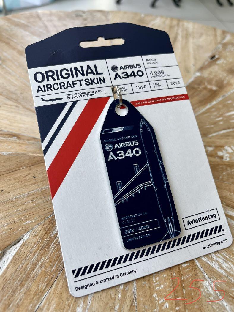 Aviationtag - AF A340 Blue (rare), Hobbies & Toys, Memorabilia ...