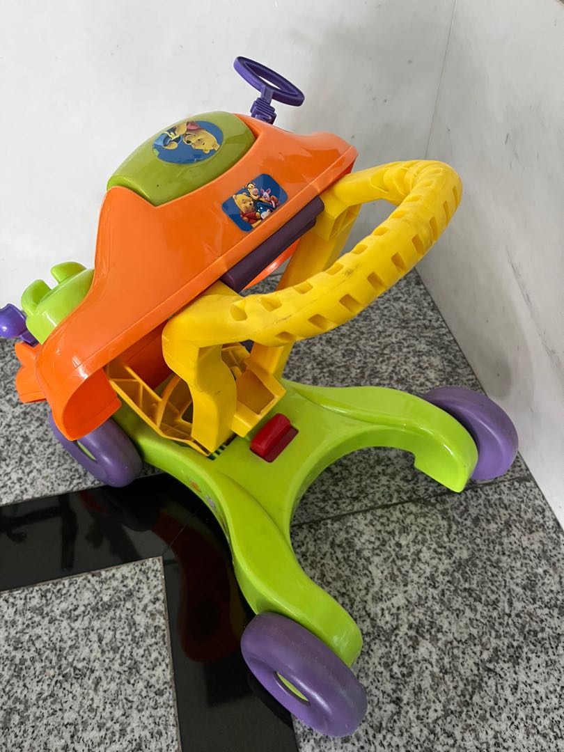 baby walker pooh disney original prelove, Bayi & Anak, Mainan & Baby Walker di Carousell