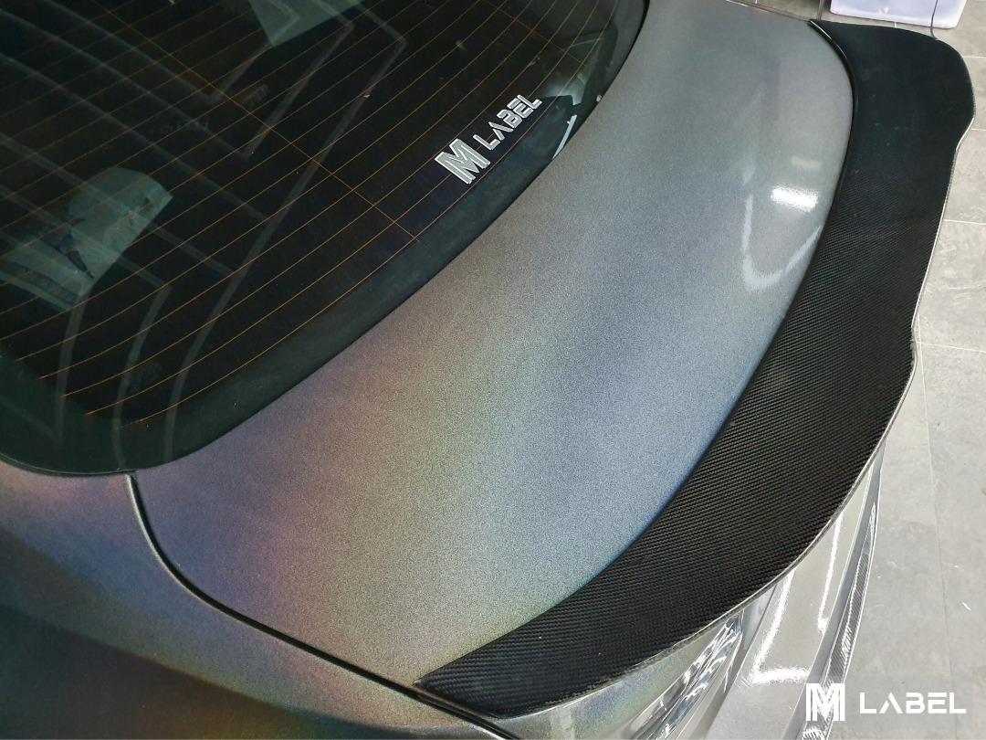 BMW F30 Full Vinyl Wrap - Holographic Metallic Grey, Car Accessories ...