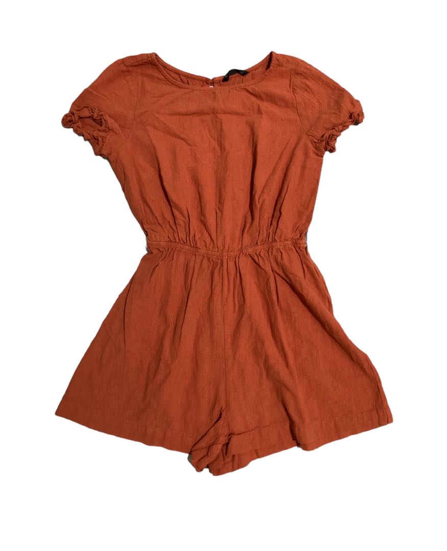Casual Rompers in Rust Color, Women's Fashion, Dresses & Sets, Rompers ...