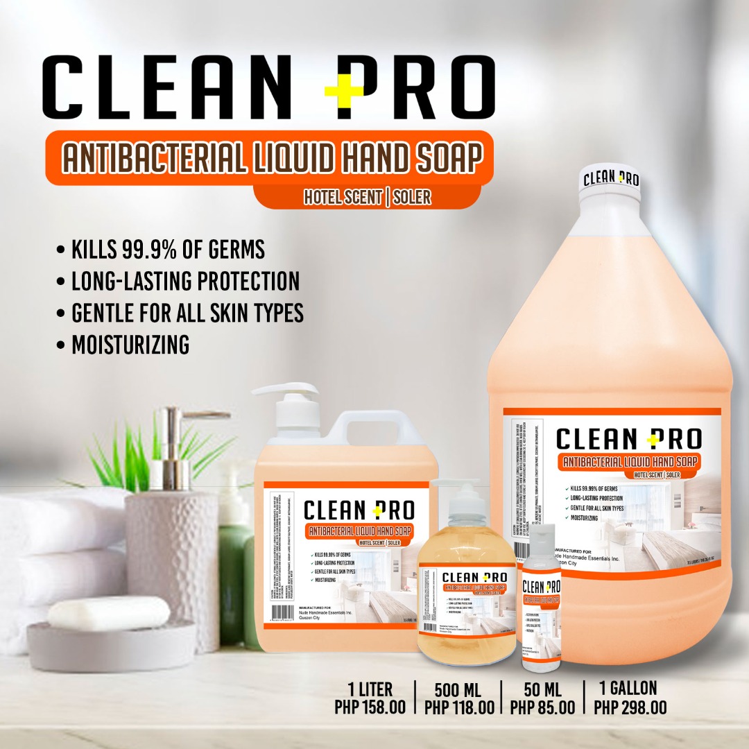Clean Pro Antibacterial Hand Soap Soler Scent, Beauty & Personal Care ...