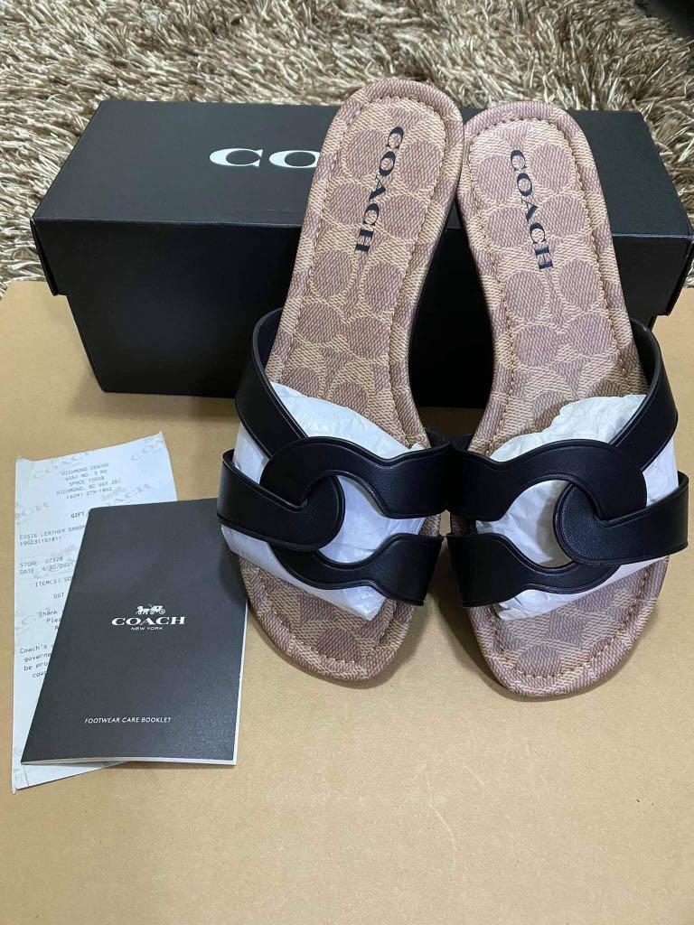 Coach Flat Sandals, Women's Fashion, Footwear, Flats & Sandals on Carousell