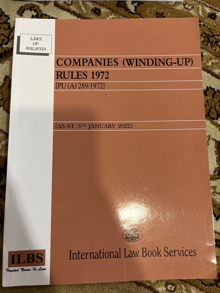 COMPANIES WINDING UP RULES 2022 LATEST, Hobbies & Toys, Books ...
