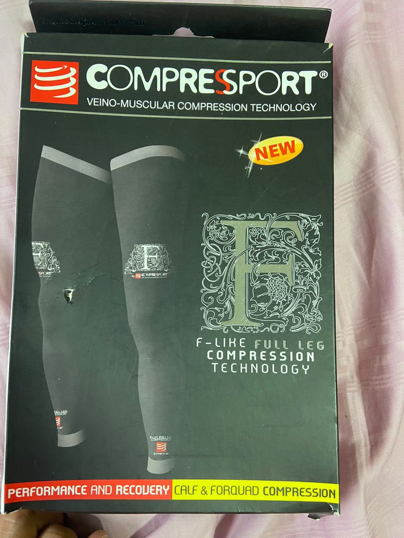 Compression sport full leg compression size T2 in black, Health ...