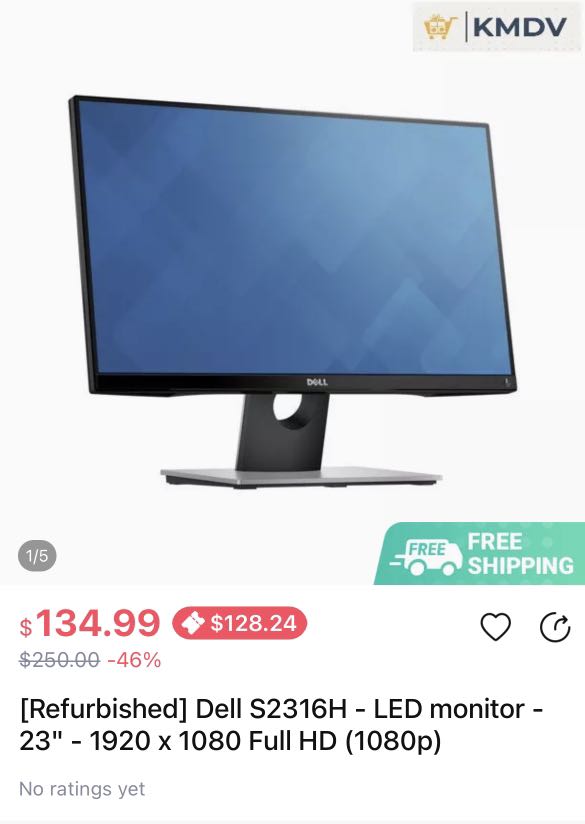 Dell S2316H Monitor with Original package, Computers & Tech, Parts ...