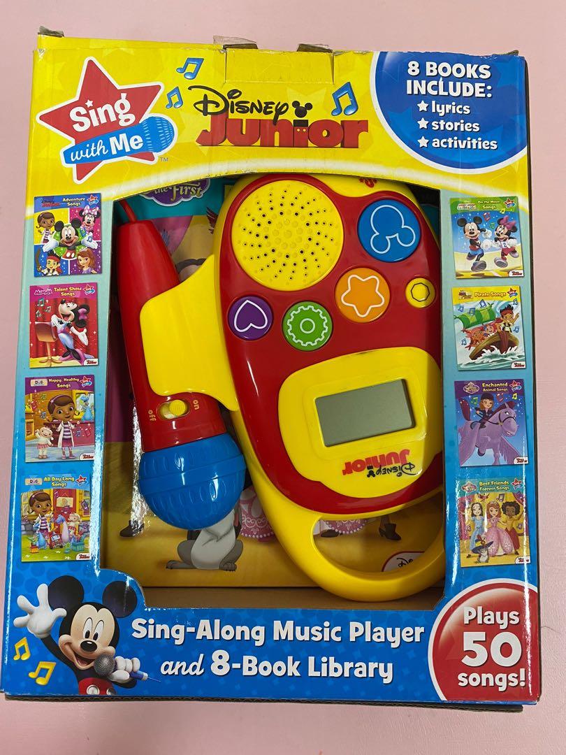 Disney Junior Sing Along Music Player and 8-book library, 興趣及遊戲, 玩具 ...