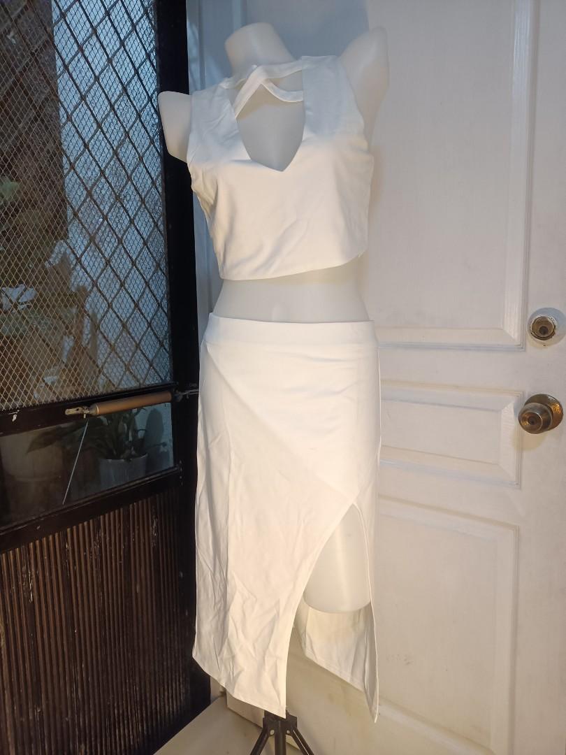 Elegant White Terno, Women's Fashion, Dresses & Sets, Sets or ...