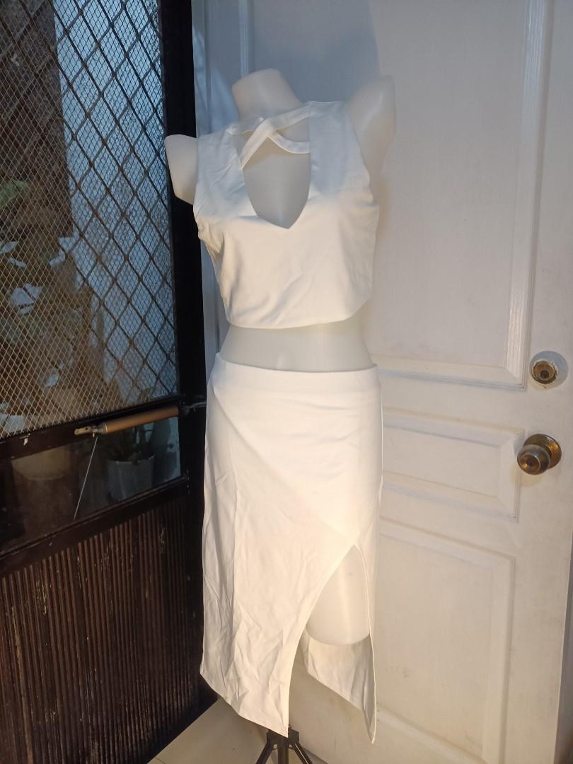 Elegant White Terno, Women's Fashion, Dresses & Sets, Sets or ...