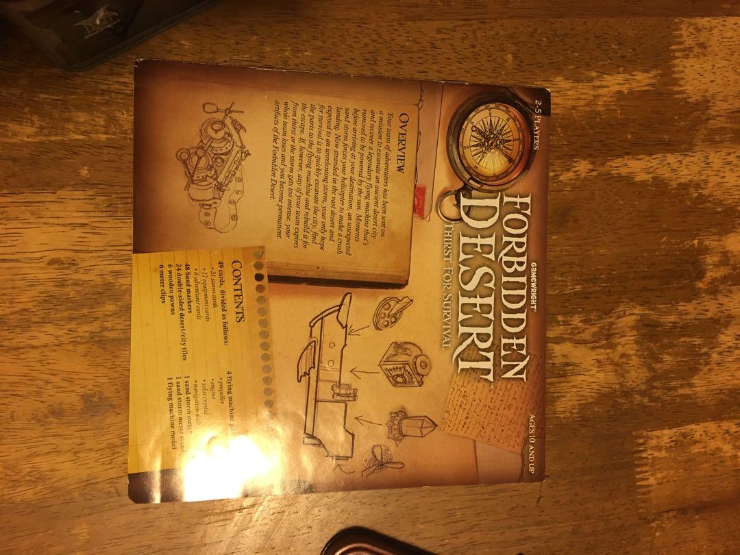 Forbidden Desert (original), Hobbies & Toys, Toys & Games on Carousell