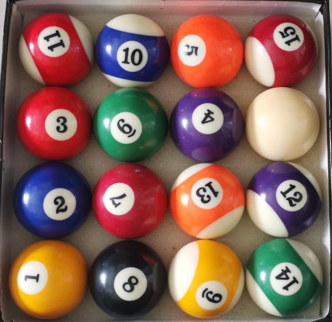 Full set Cue Ball, Sports Equipment, Sports & Games, Billiards ...