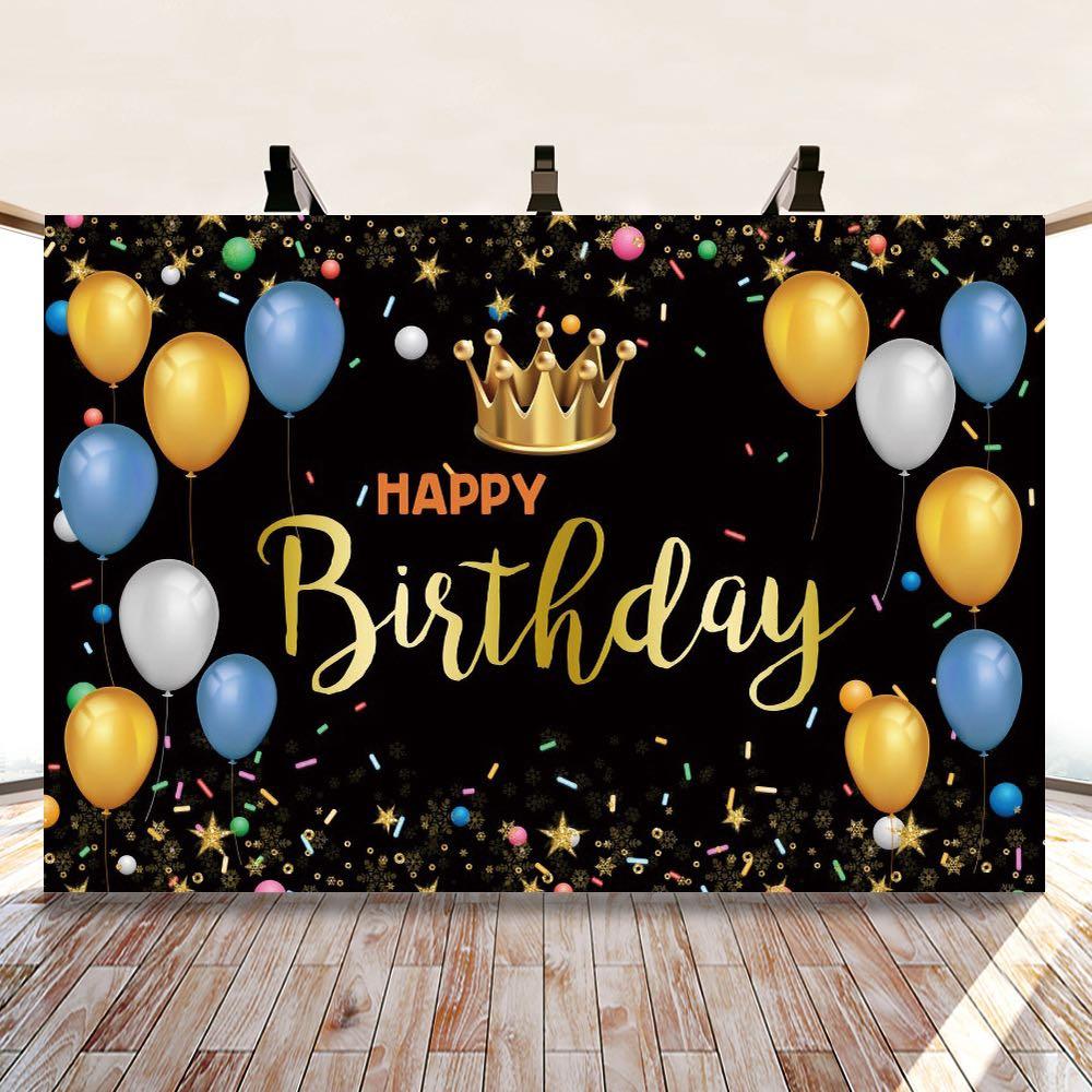 Generic birthday banner backdrop/ party deco, Hobbies & Toys ...