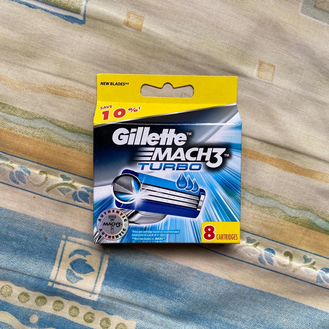Gillette Mach3 Turbo Replacement Cartridges 8 Count, Beauty & Personal ...