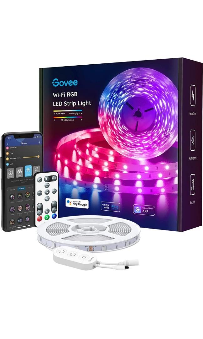 GOVEE WI-FI RGB LED STRIP LIGHT 5M, Furniture & Home Living, Lighting ...